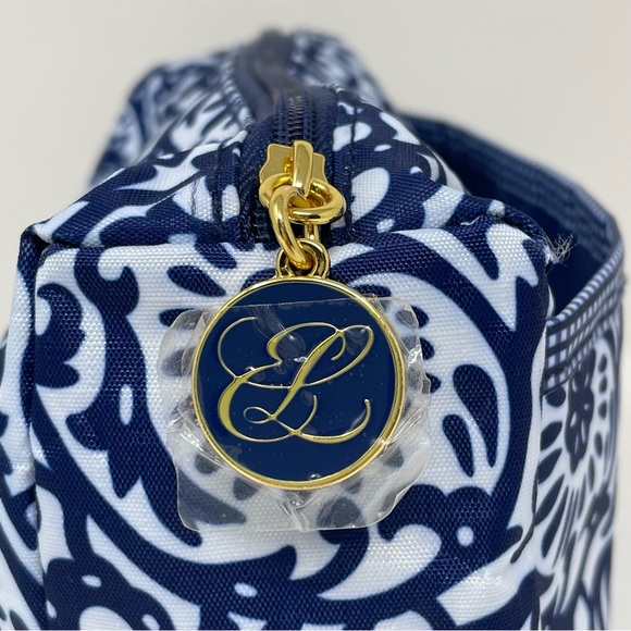 Estee Lauder | Bags | Estee Lauder Blue Cosmeticmakeup Bag Blue Zipper ...